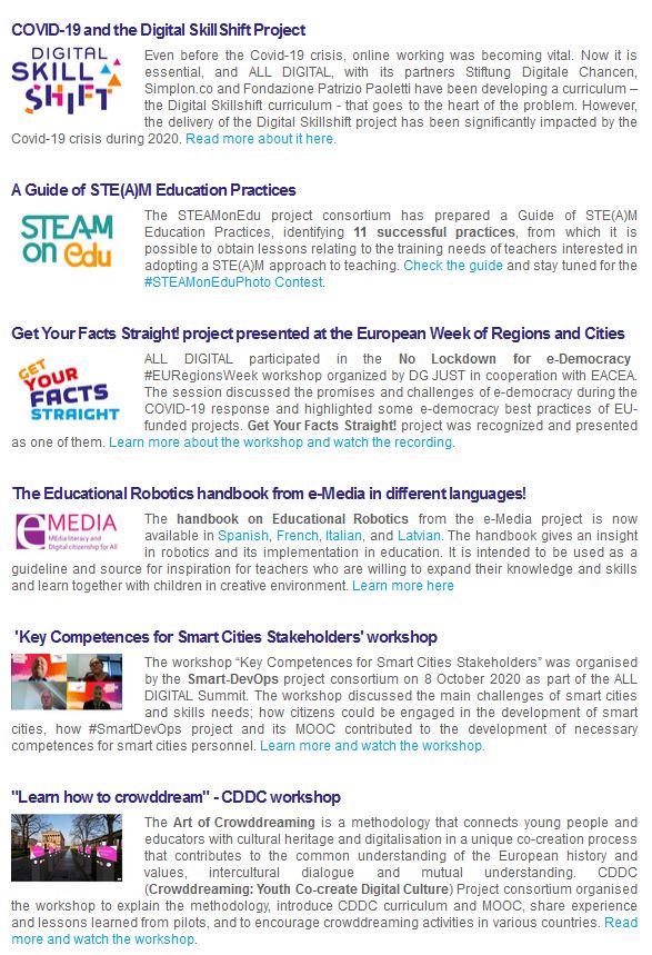 ALL DIGITAL Newsletter November 2020 • ALL DIGITAL