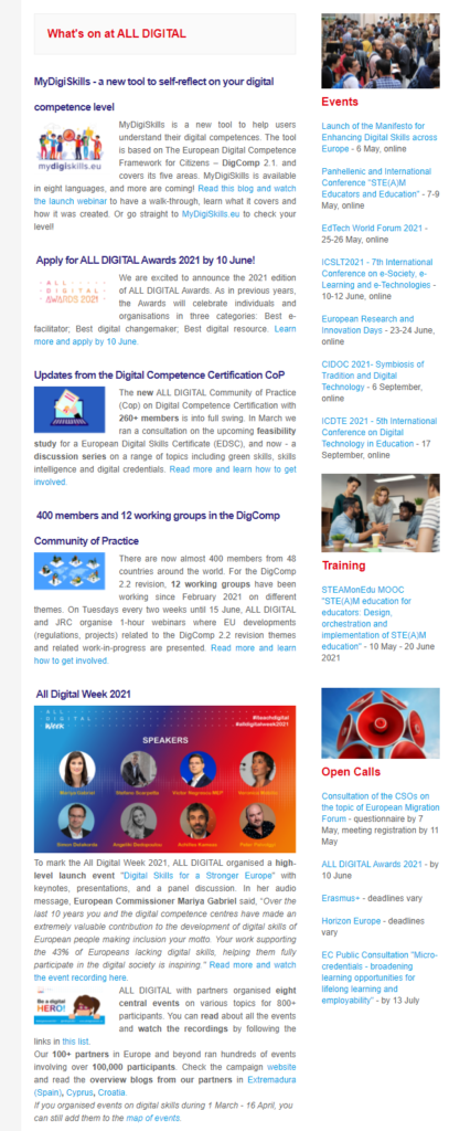 ALL DIGITAL Newsletter April 2021 • All Digital