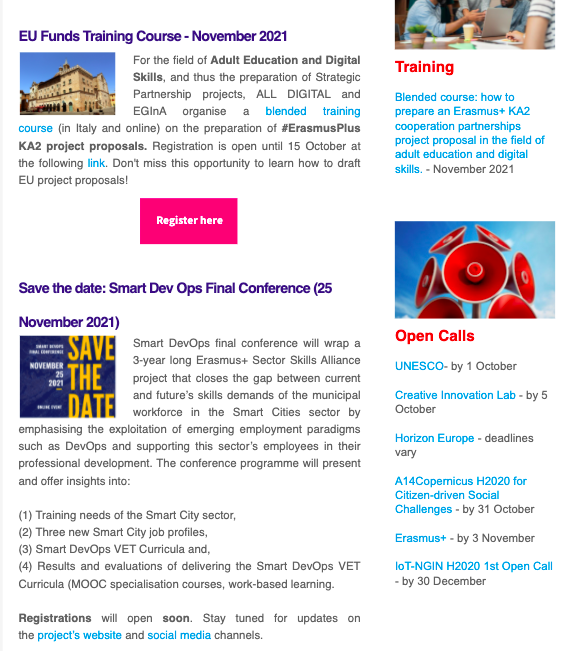 ALL DIGITAL Newsletter September 2021 • All Digital