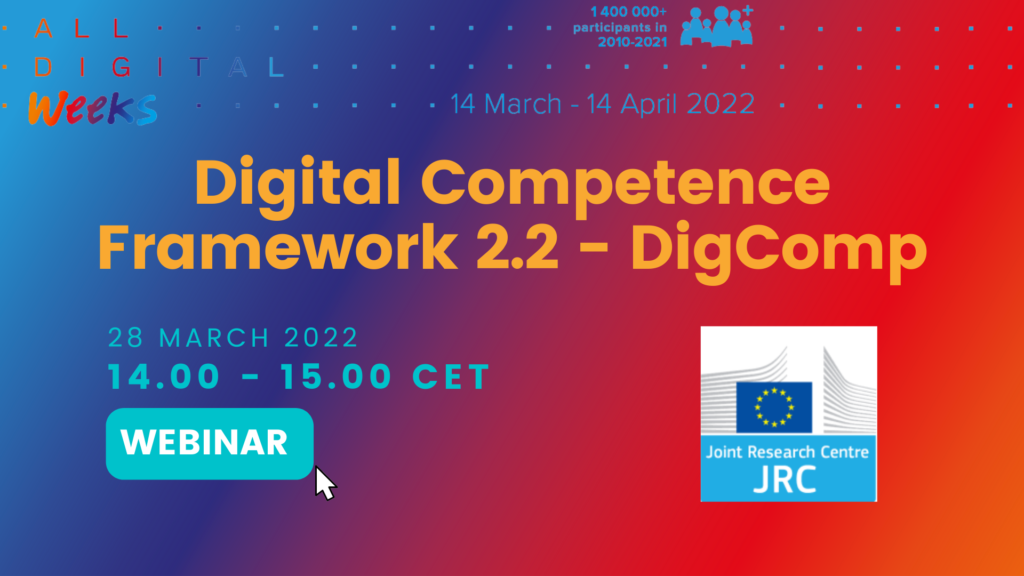 28.03 Digital Competence Framework 2.2 (DigComp) webinar (organised ...